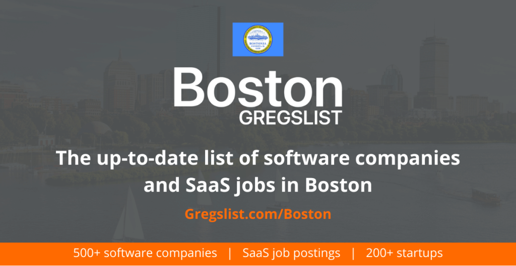 Gregslist of Boston Software and SaaS Companies